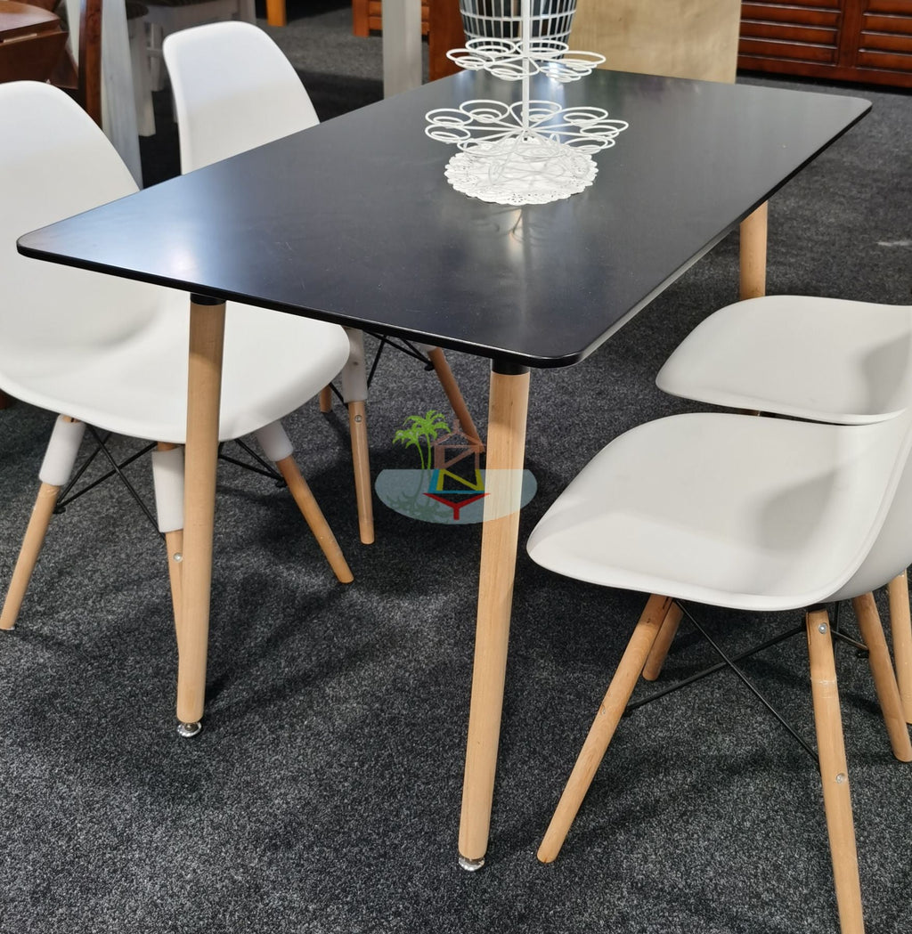 Echo# Scandinavian Dining Table | 1.2M | Black color | LS – YNL Furniture