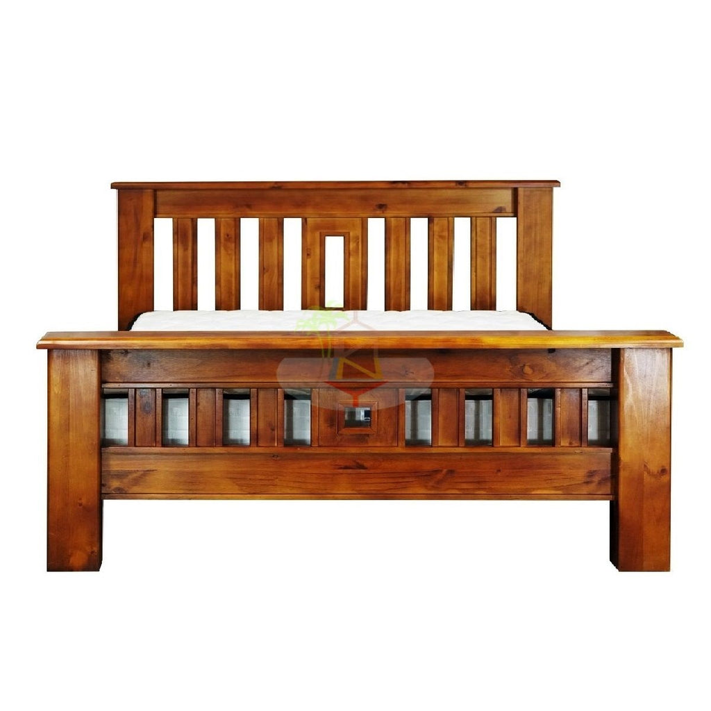 Felton# NZ Pine Chunky Bed Frame | Super-King – YNL Furniture