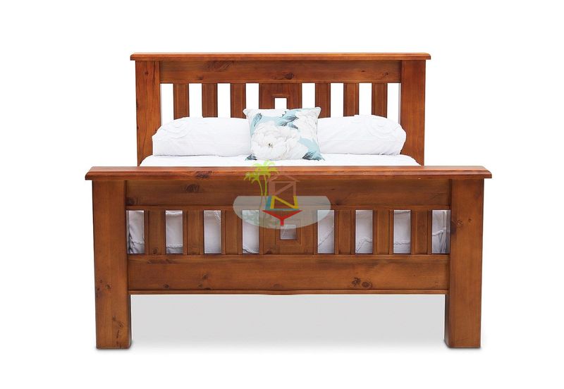 Felton# NZ Pine Chunky Bed Frame | Queen – YNL Furniture